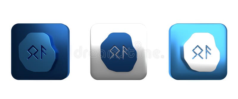 Colorful Magic Runes Icon Isolated on White Background. Square Button ...