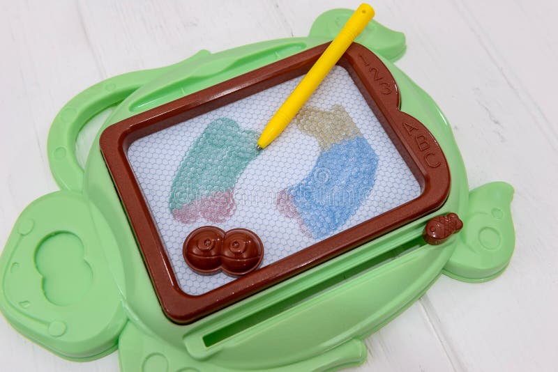 Colorful Magnetic Erasable Tablet for Preschool Education Stock Photo ...