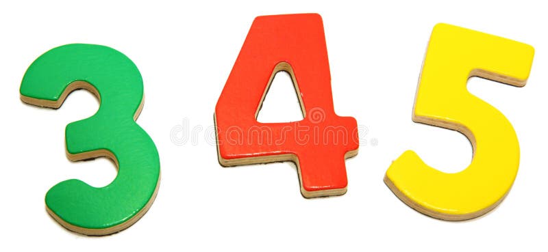 Colorful Magnetic Numbers 3 4 5 Stock Photo - Image of alphabet ...