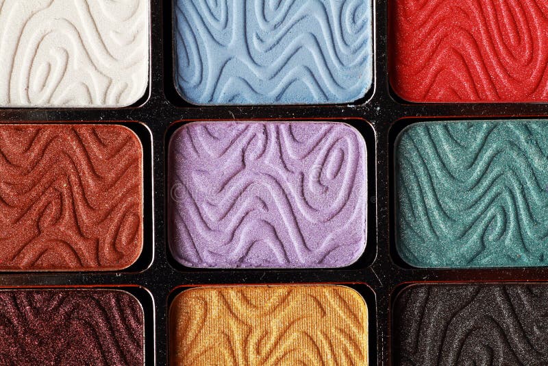 Colorful Make-up Cosmetics Kit Stock Photo - Image of facial, palette ...