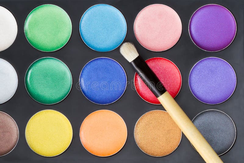 Colorful make-up palette stock photo. Image of cosmetics - 32780920