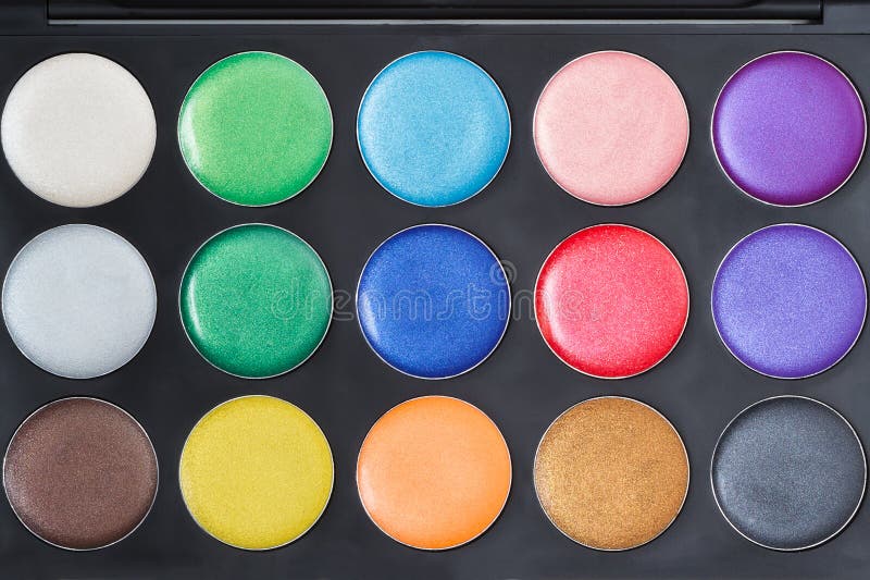 Colorful make-up palette stock photo. Image of black - 33290054