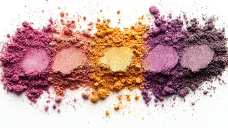 Colorful Makeup Powder Swatches Displayed Stock Illustration ...