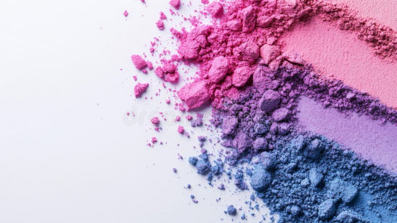 Colorful Makeup Powder Swatches on White Background Stock Illustration ...