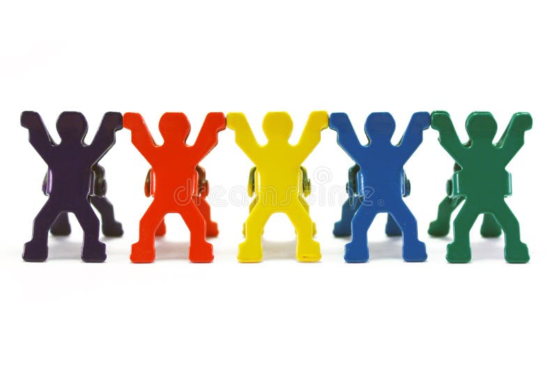 Colorful man-shaped clips stock photo. Image of information - 31516938