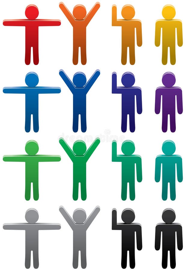 Business People Symbols Holding Hands Celebrate Stock Vector ...