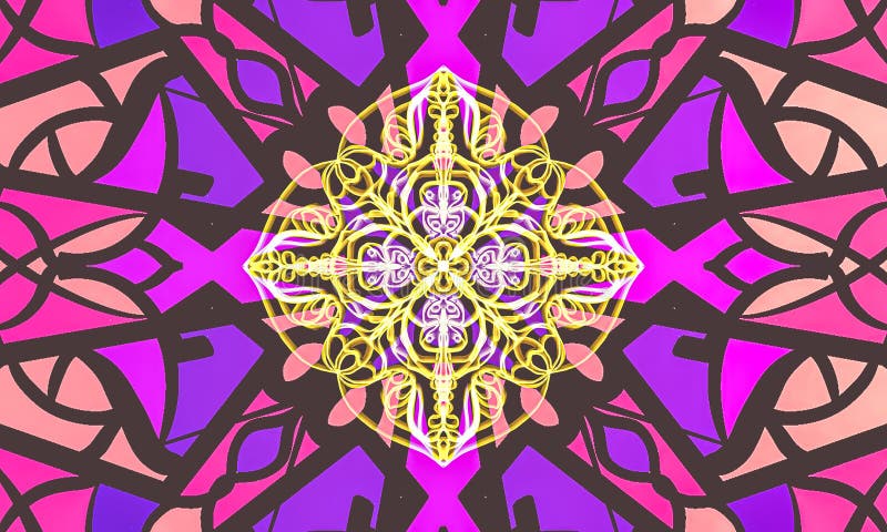 Colorful Mandala Banner Pattern Design Stock Illustration ...