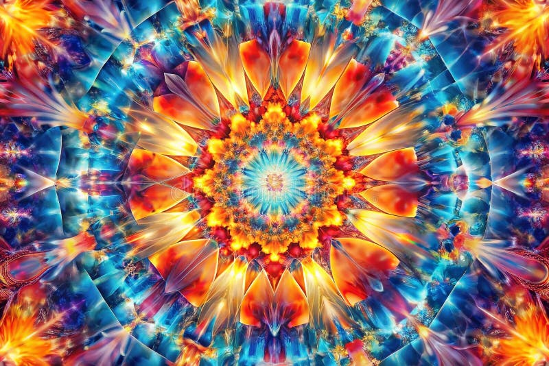 Colorful Mandala Design, Abstract Patterns, Vibrant Colors, Radiating ...