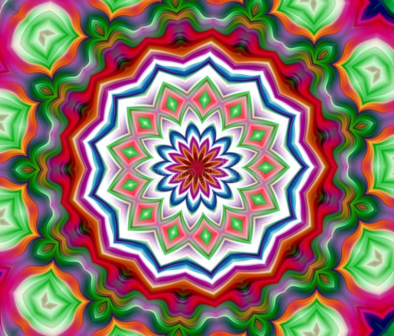 Colorful Mandala Forms, Abstract Background Stock Illustration ...