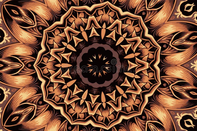 Colorful Mandala Frame Border Abstract Geometry Stock Vector ...