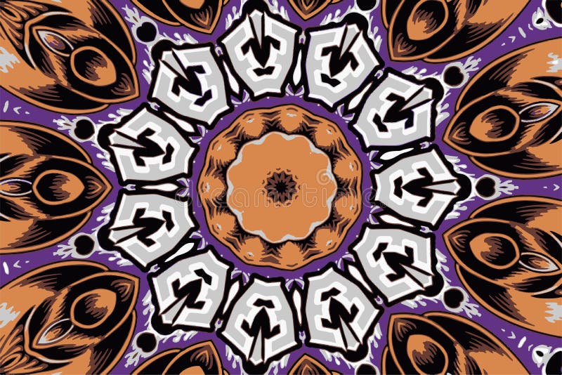 Colorful Mandala Frame Border Abstract Geometry Stock Vector ...