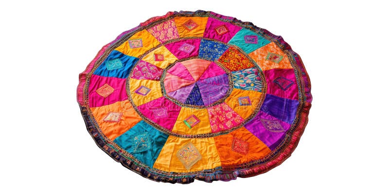 Vibrant Mandala Patchwork Textile Design Ai Generated Stock Photos - Free & Royalty-Free Stock ...
