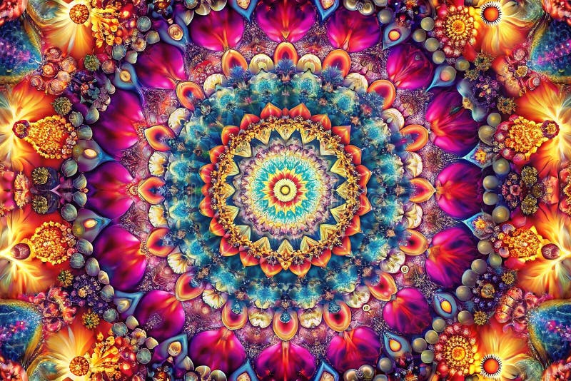 Colorful Mandala Pattern, Abstract Design, Circular Pattern, Detailed ...