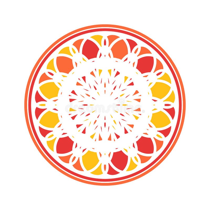 Colorful Mandala Vector Circular Ornament Stock Vector - Illustration ...