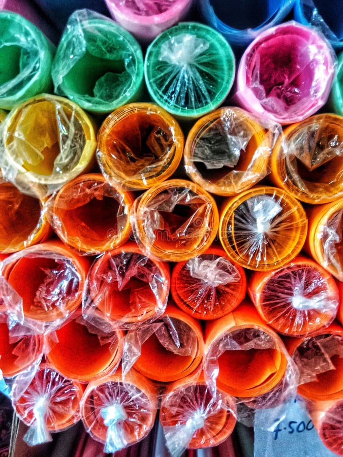 Colorful Manila Cardboard Paper Rolls Stock Photo - Image of copy ...