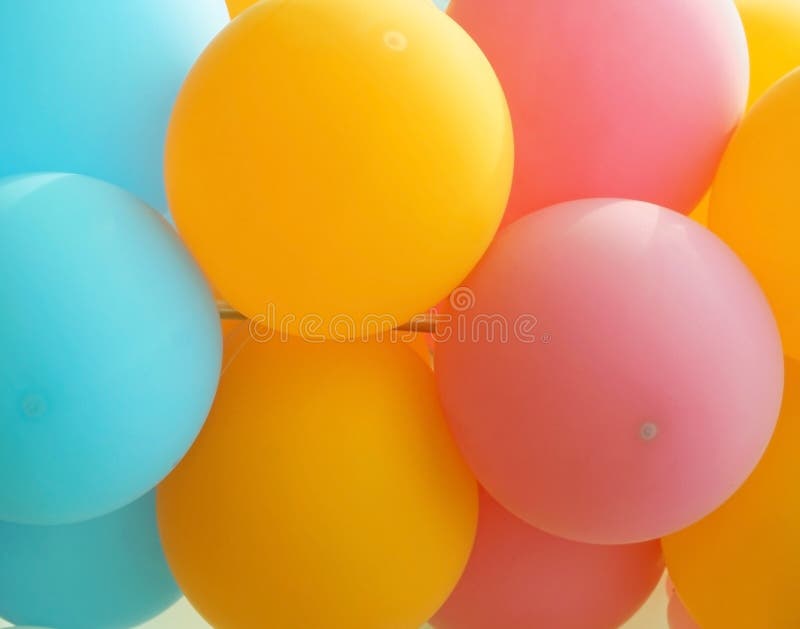 Colorful Many Balloons for Background Stock Image - Image of balloons ...