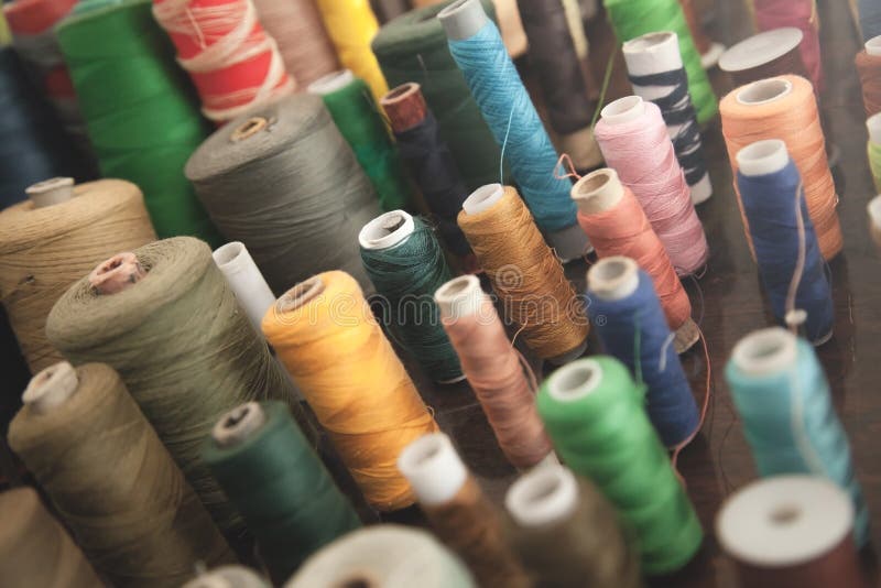 Colorful Many Sewing Threads. Background Stock Photo - Image of sewing ...