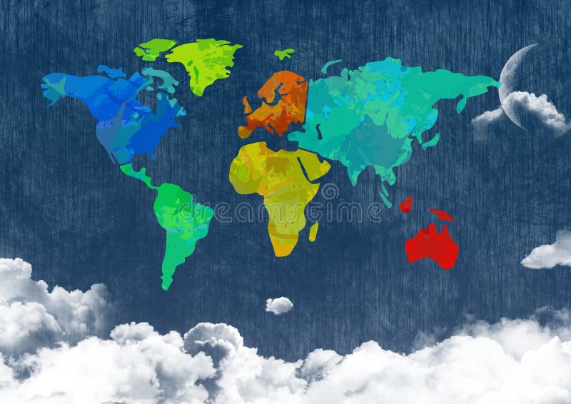 Cloudy World Map Stock Illustrations – 2,082 Cloudy World Map Stock ...