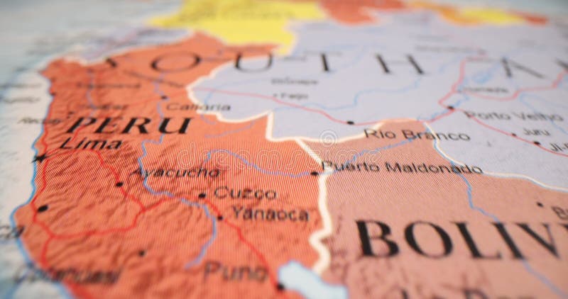 Colorful Map with Countries Designed for Geography Lessons Stock Video ...