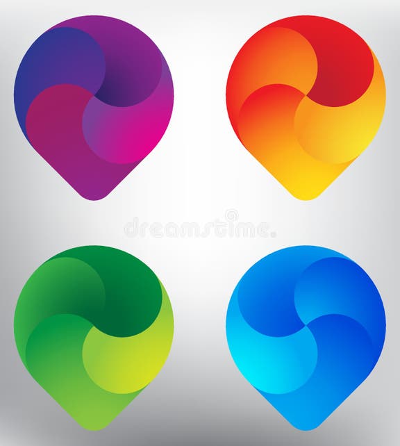 Colorful Map Legend Business Infographic Element Set Stock Vector ...