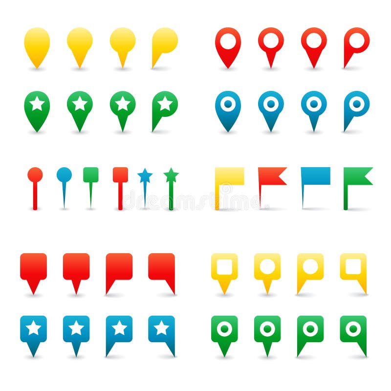 Set Blank Map Pins Stock Illustrations – 390 Set Blank Map Pins Stock ...