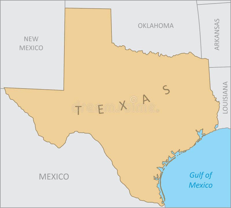 Texas region map stock illustration. Illustration of political - 188539596