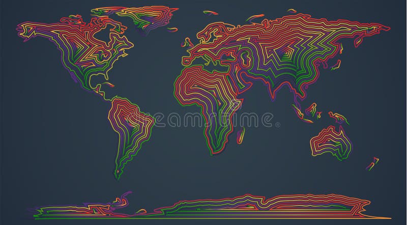Colorful Map of the World, Vector Illustration Stock Vector ...