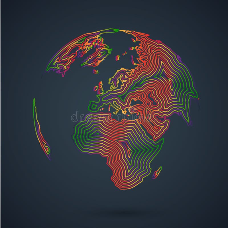 Colorful Map of the World, Vector Illustration Stock Vector ...