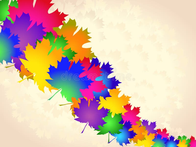 Colorful Maple Leaves - Abstract Background Stock Vector - Illustration ...