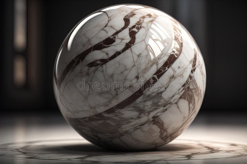 Colorful Marble Ball on a Solid Colour Background. Close-up Stock ...