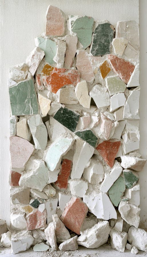 Colorful Marble Stone Fragments, Construction Waste, Building Materials ...