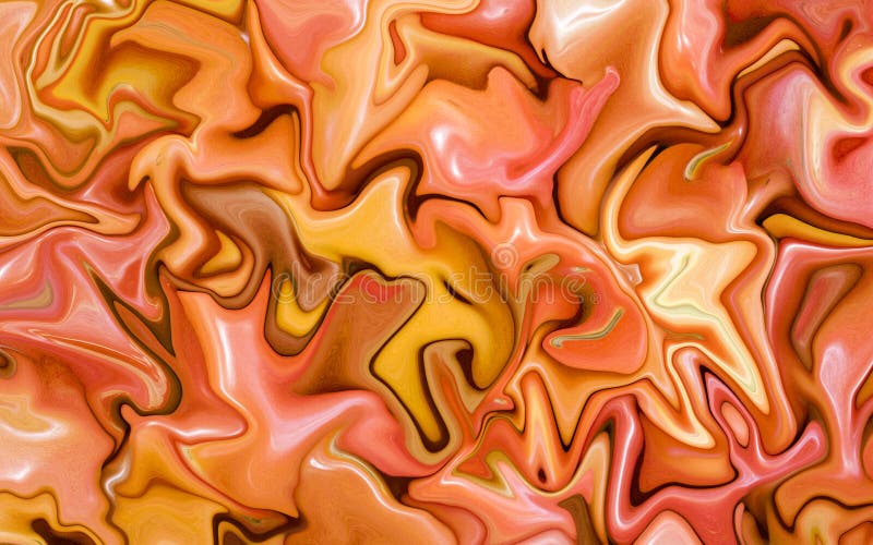 Colorful Marble Surface. Orange Marble Pattern of the Blend of Curves ...