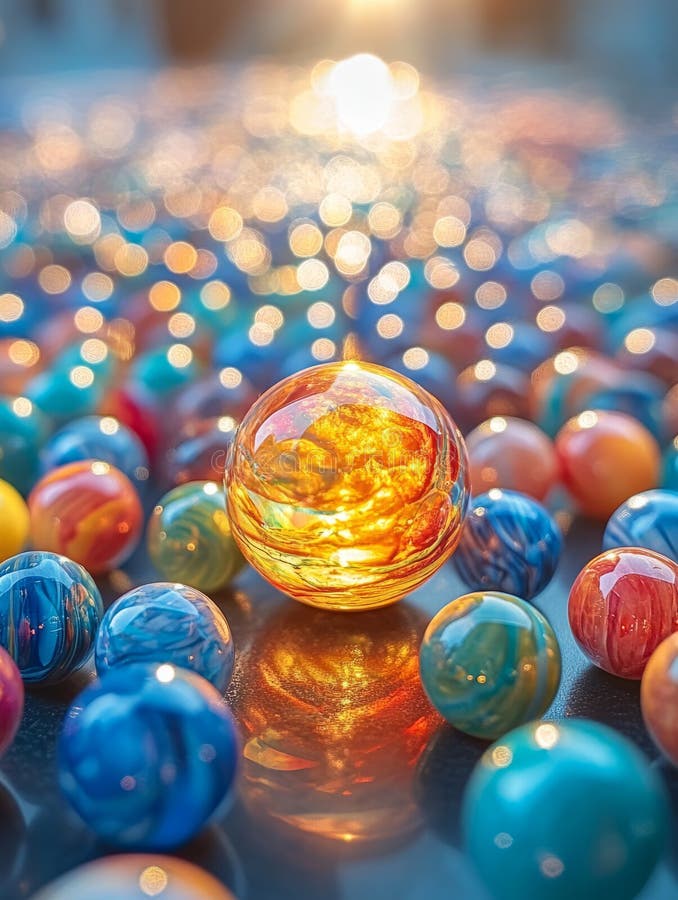 Colorful Marbles Glowing Light Bokeh Effect Stock Photos - Free ...