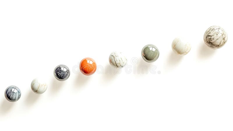 Colorful Marbles Rolling Down on White Background Stock Illustration ...