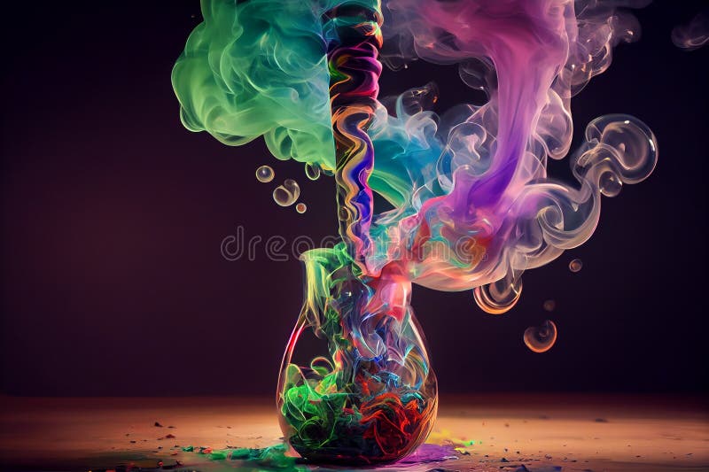 Colorful Marijuana Smoke,generative Ai Stock Illustration ...