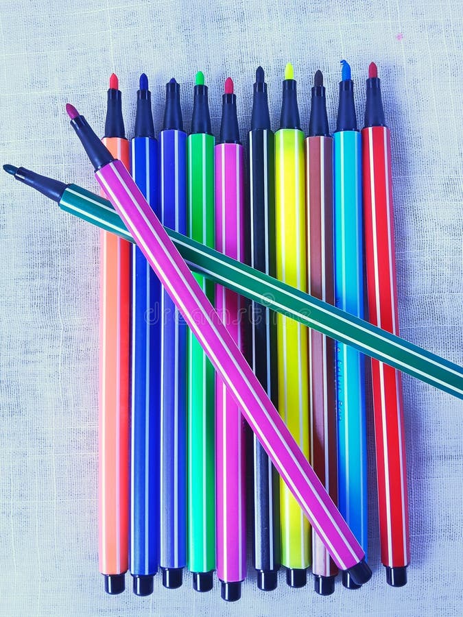 Colorful Marker Photo for Drawing Stock Photo - Image of pink, drawing ...