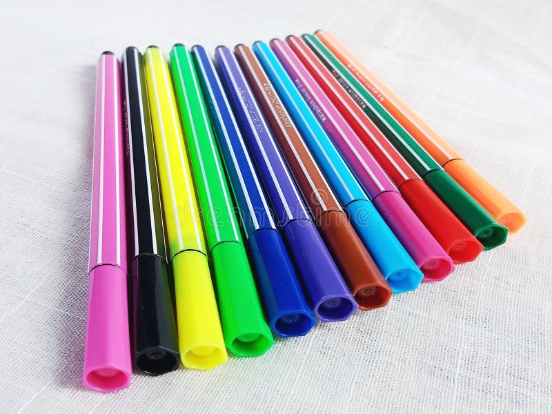 Colorful Marker Photo for Drawing Stock Photo - Image of orange, purple ...