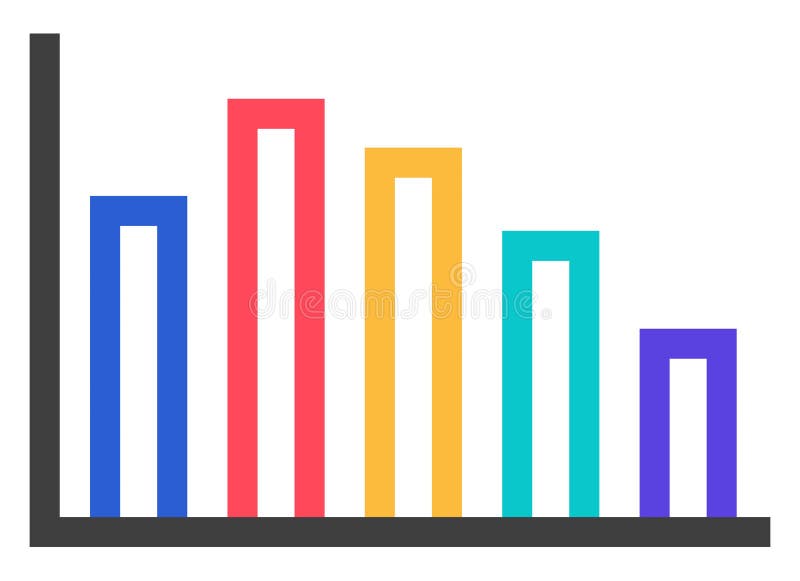 Colorful Marketing Graph, Icon Stock Vector - Illustration of analysis ...