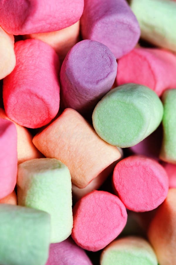 Colorful Marshmallows As Background, Macro. Fluffy Marshmallows Stock ...