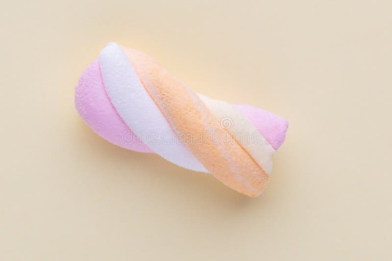 Colorful Marshmallows on Pastel Background. Stock Photo - Image of ...