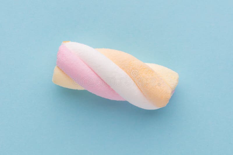 Colorful Marshmallows on Pastel Background Stock Image - Image of soft ...