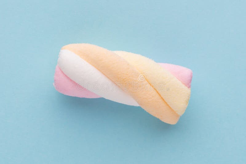 Colorful Marshmallows on Pastel Background Stock Photo - Image of treat ...