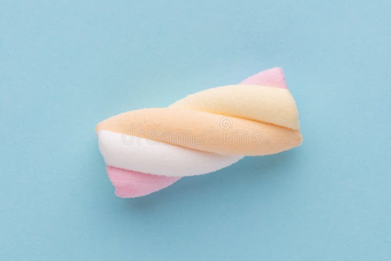 Colorful Marshmallows on Pastel Background Stock Image - Image of ...