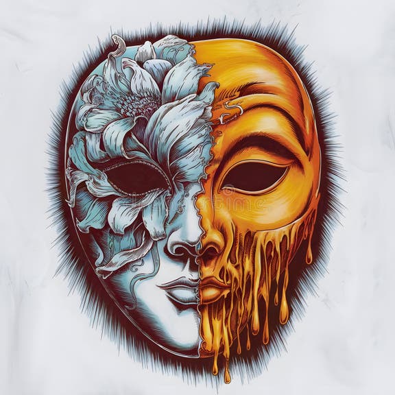 Colorful Mask of a Theatrical Stock Vector - Illustration of ground ...