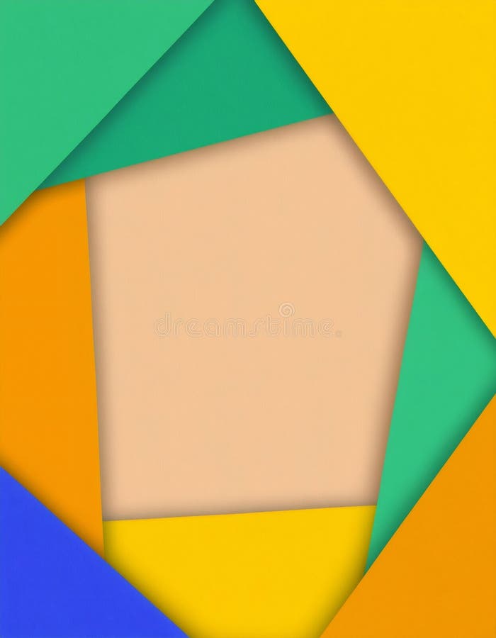 Colorful Material Design Background Creating an Octagon Shape Stock ...