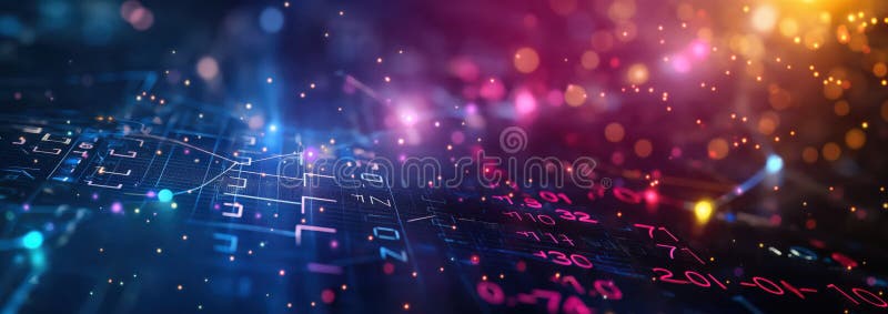 Colorful Math Formula Banner Concept Stock Illustration - Illustration ...