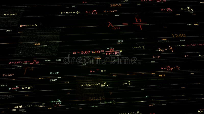 Colorful Mathematical Formulas. Animation. Software Mathematical ...