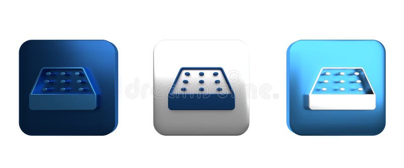 Colorful Mattress Icon Isolated on White Background. Padded Comfortable ...