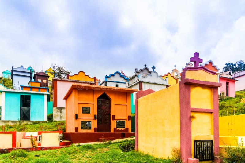Colorful Maya Cemetery by Chichicastenango in Guatemala Editorial Stock ...