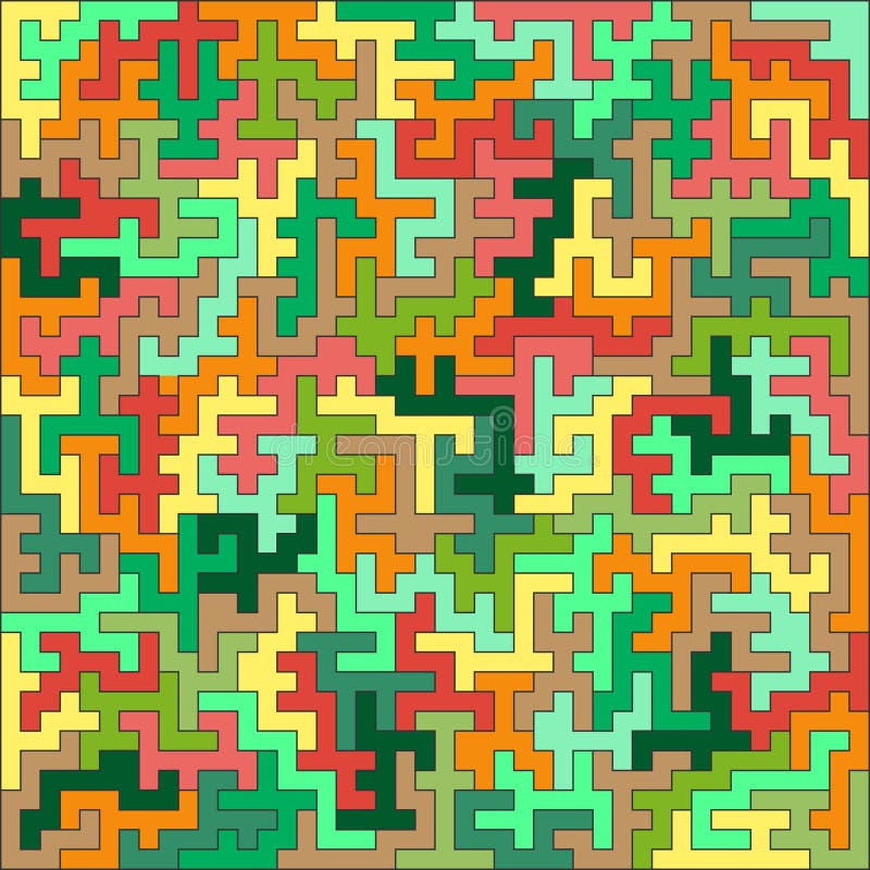 Colorful Maze Pattern Vector Illustration Stock Vector - Illustration ...